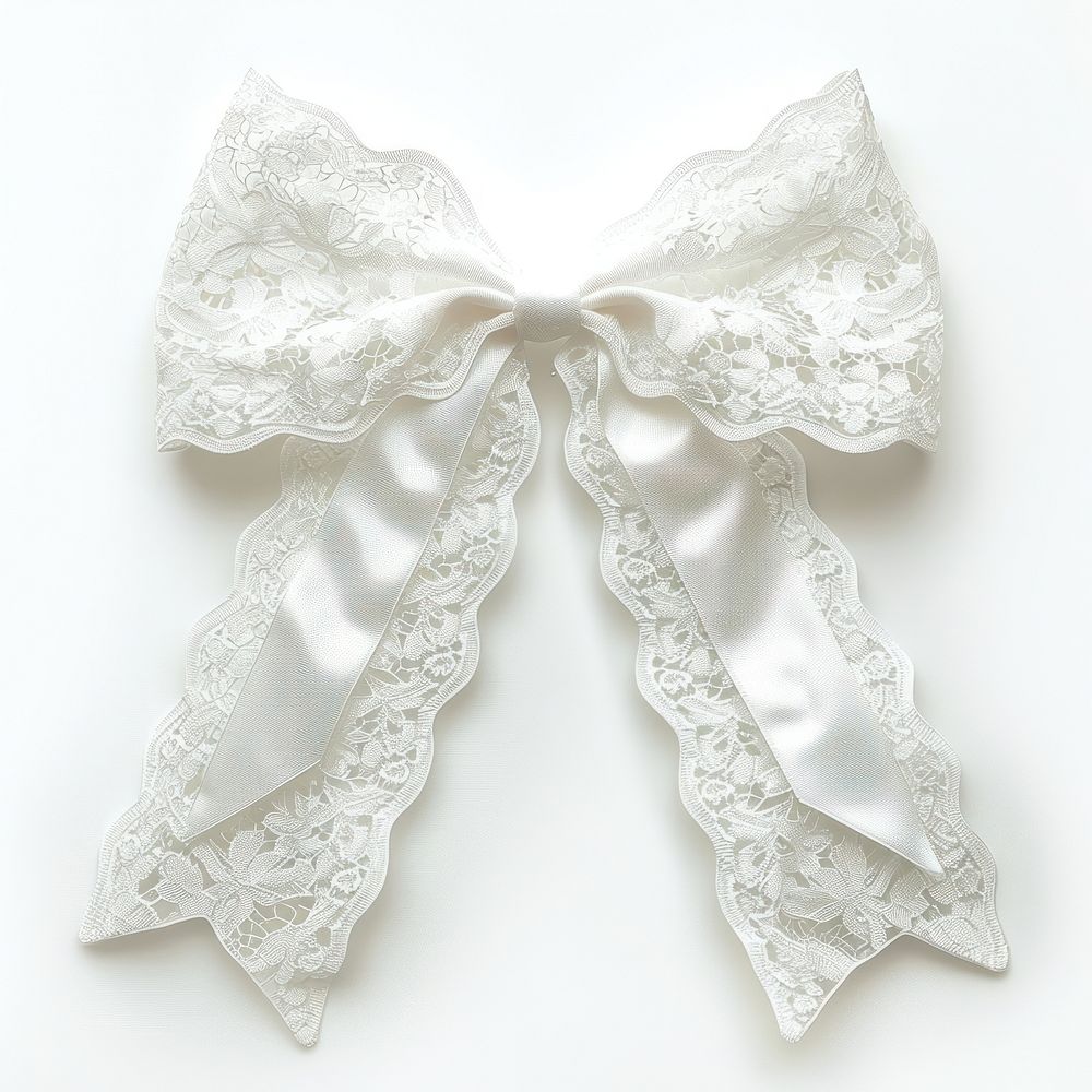 Elegant white lace bow | Free Photo - rawpixel