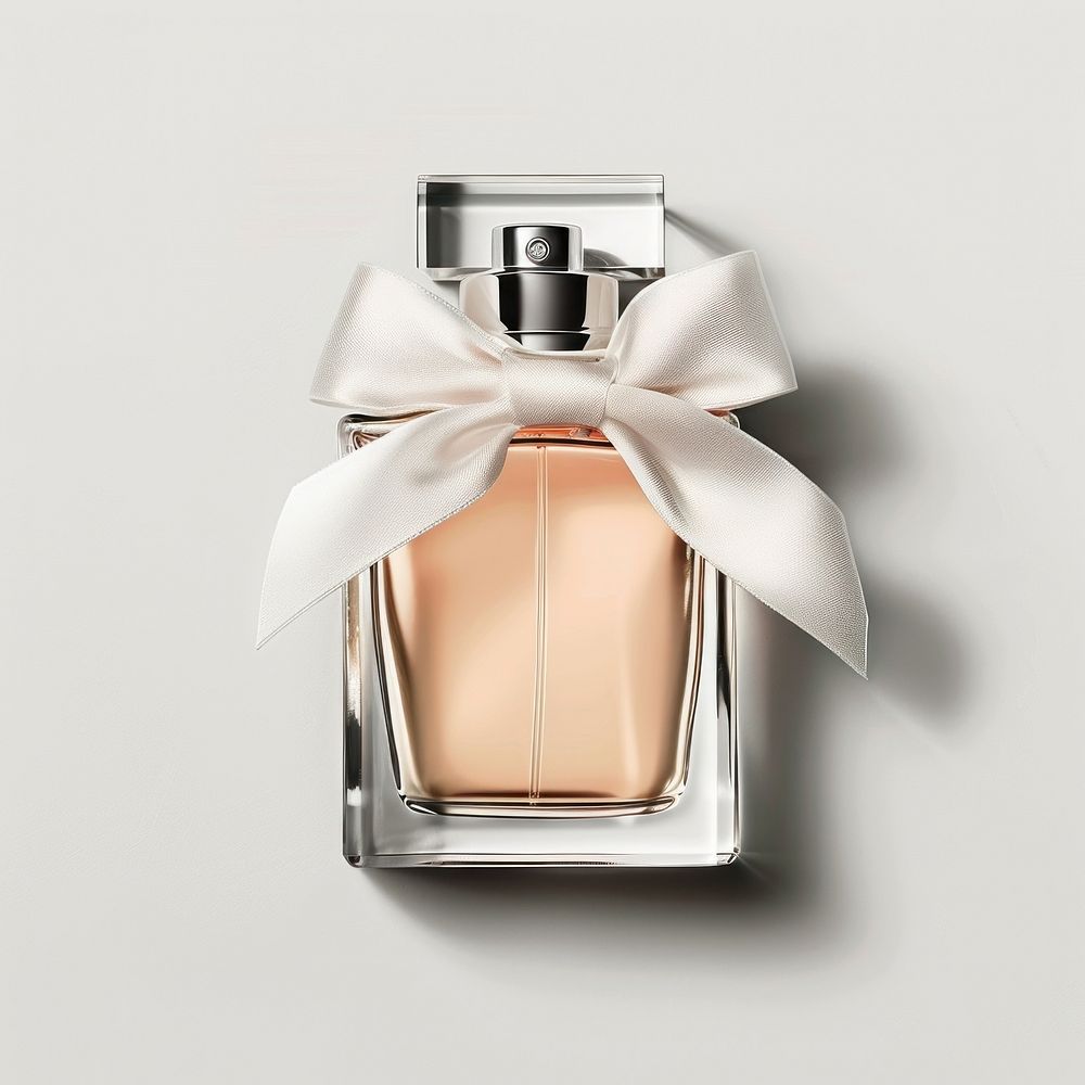 Elegant perfume bottle with bow | Free Photo - rawpixel