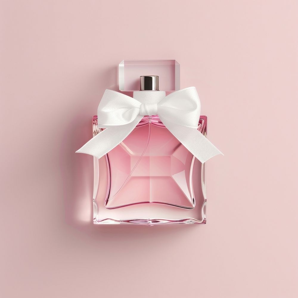 Elegant pink perfume bottle bow | Free Photo - rawpixel