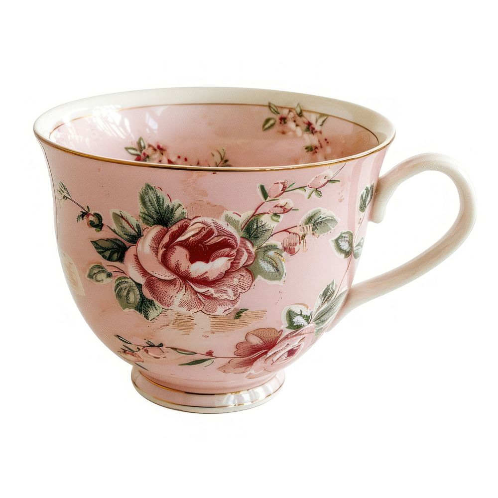 Elegant floral pink teacup | Free Photo - rawpixel