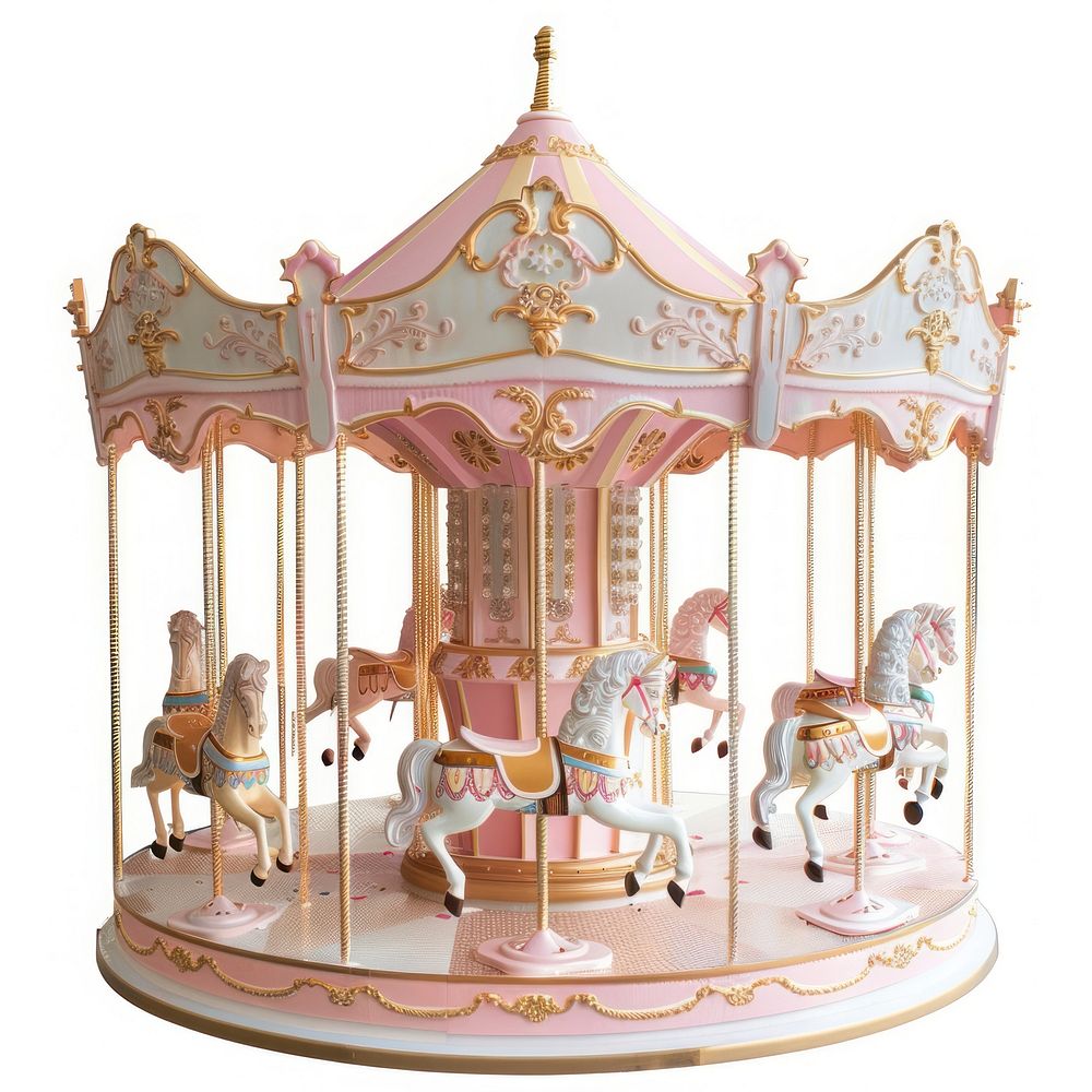 Vintage carousel with ornate horses | Free Photo - rawpixel