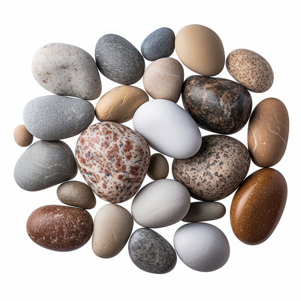 Colorful smooth pebbles on white | Free Photo - rawpixel
