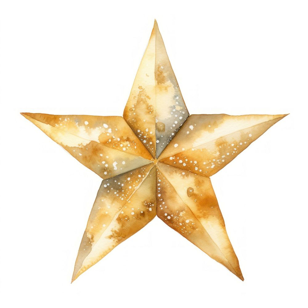 Watercolor golden star illustration | Free Photo Illustration - rawpixel