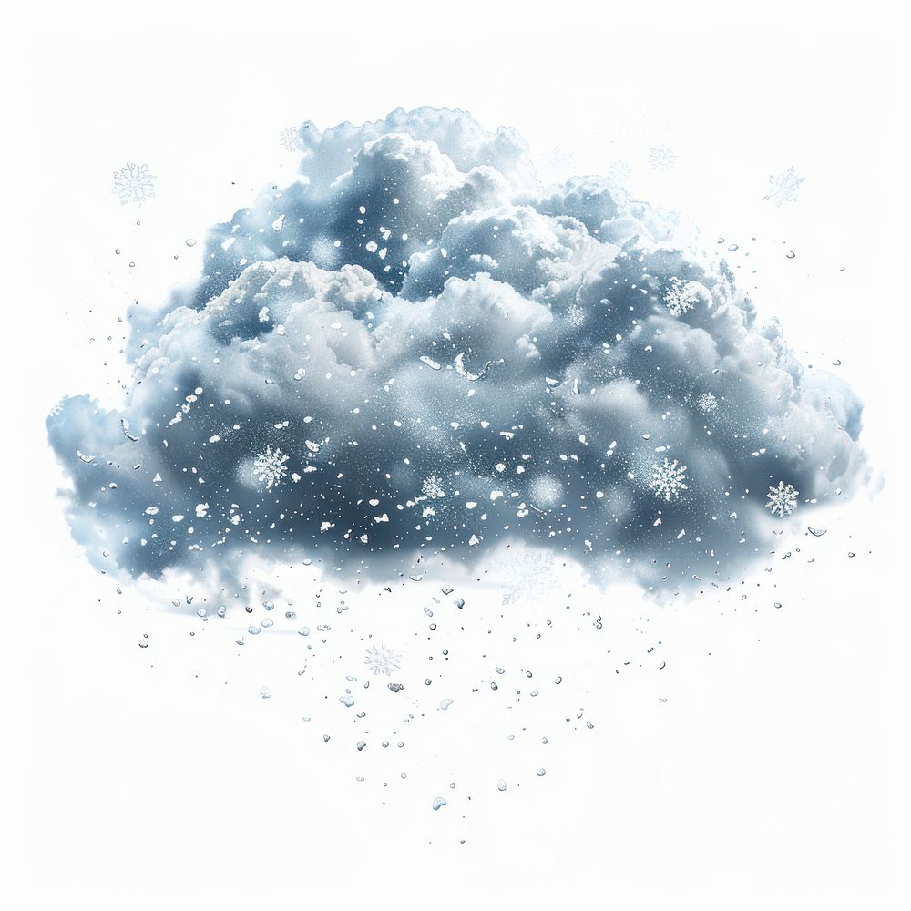 Snowy cloud with falling snowflakes | Free Photo - rawpixel