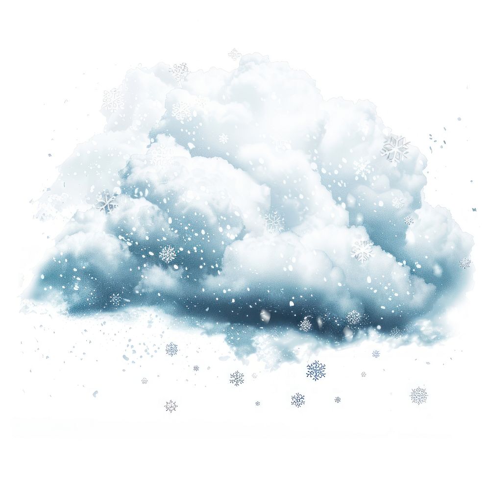 Fluffy cloud with snowflakes | Free Photo - rawpixel