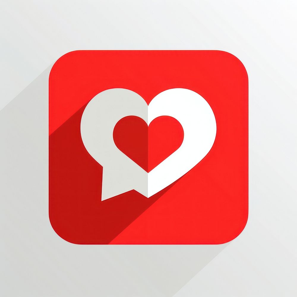 Heart chat logo icon | Free Photo Illustration - rawpixel