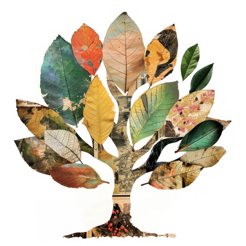 Tree shape collage cutouts plant | Free Photo Illustration - rawpixel