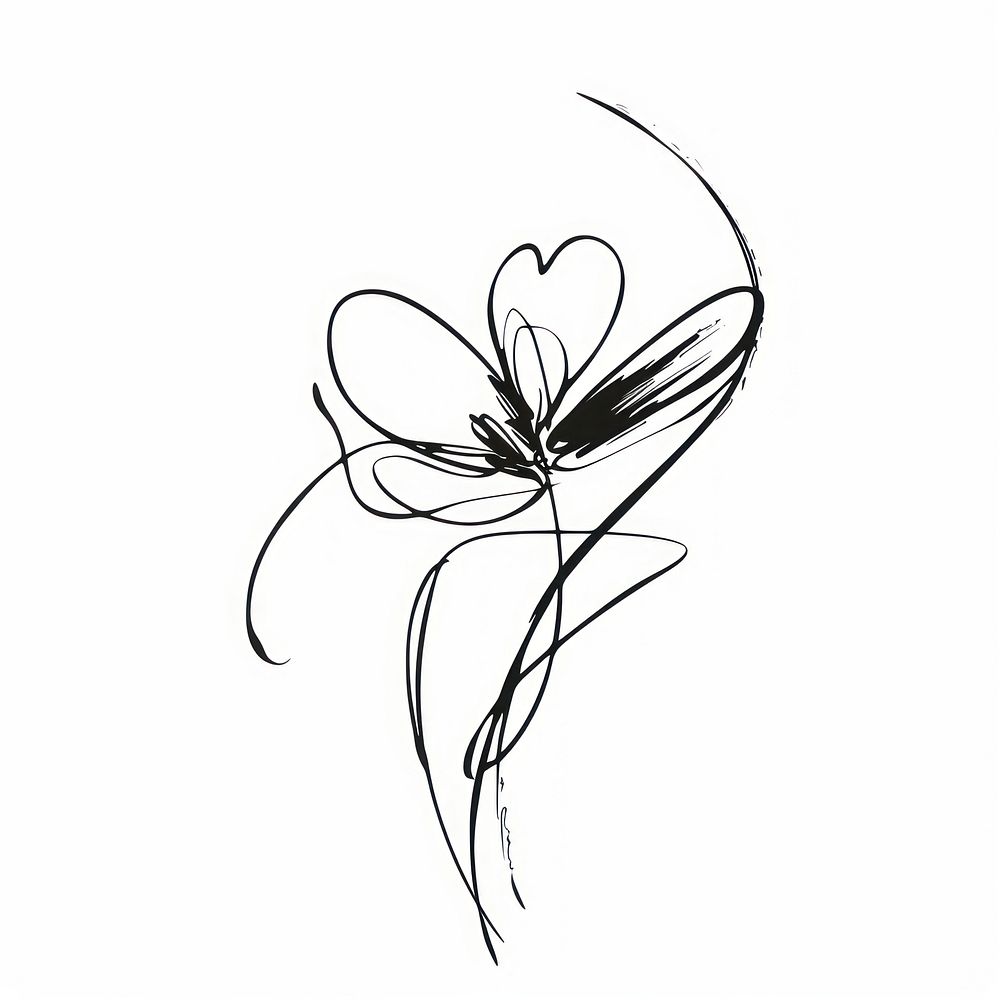 Flower scribble art illustrated drawing. | Free Photo Illustration ...