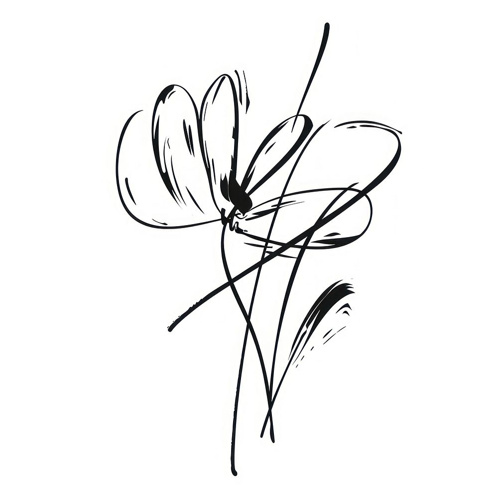 Flower scribble art illustrated handwriting. | Free Photo Illustration ...