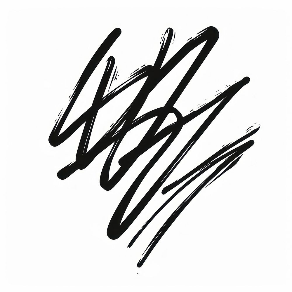Cute bold scribble handwriting signature | Free Photo Illustration ...