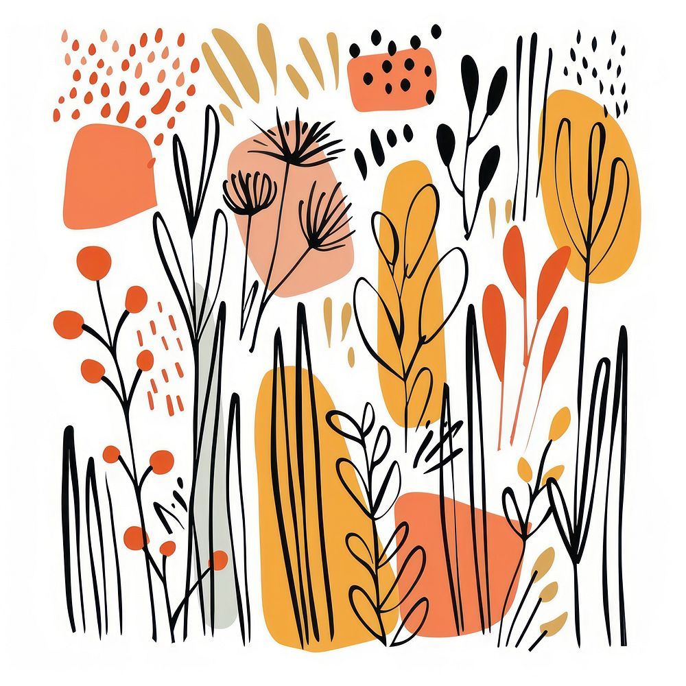 Spring scribble art illustrated graphics. | Free Photo Illustration ...