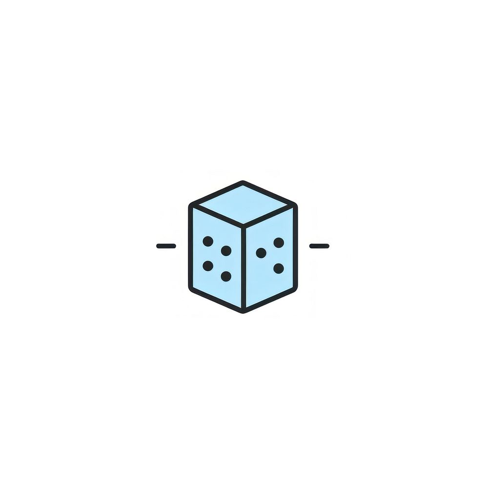 Minimalist blue dice icon illustration | Free Photo Illustration - rawpixel