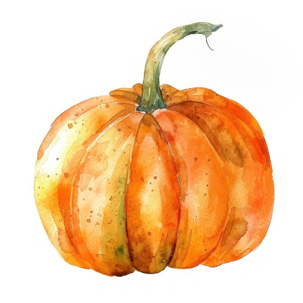 Vibrant watercolor pumpkin illustration | Free Photo Illustration ...