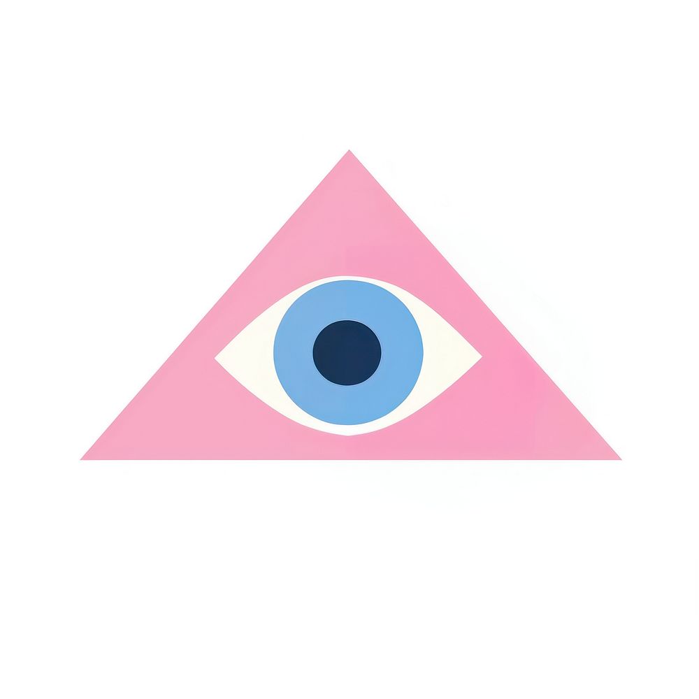 Eye inside pink triangle symbol | Free Photo Illustration - rawpixel