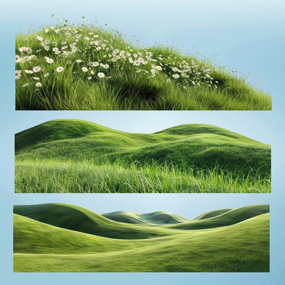 Hill border element set | Free Photo - rawpixel