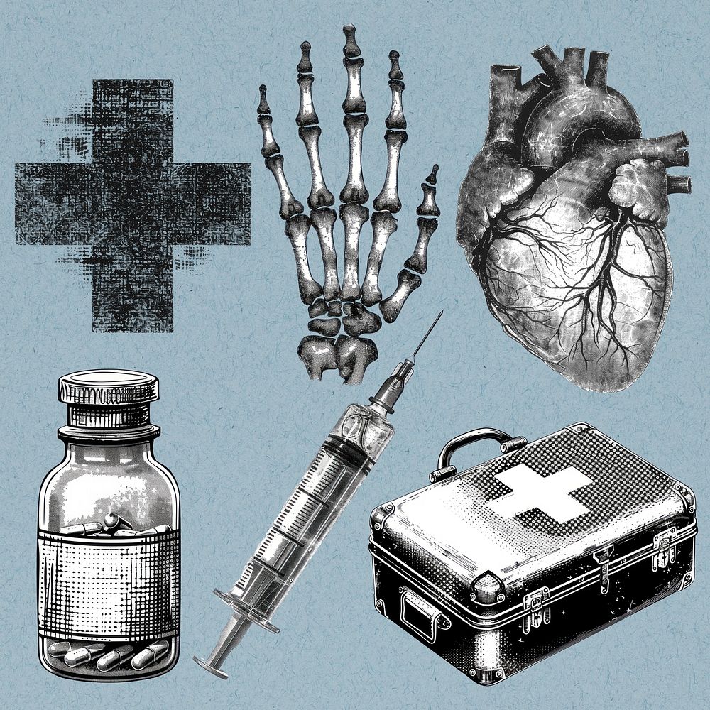 photocopy medical design element set | Free Photo - rawpixel