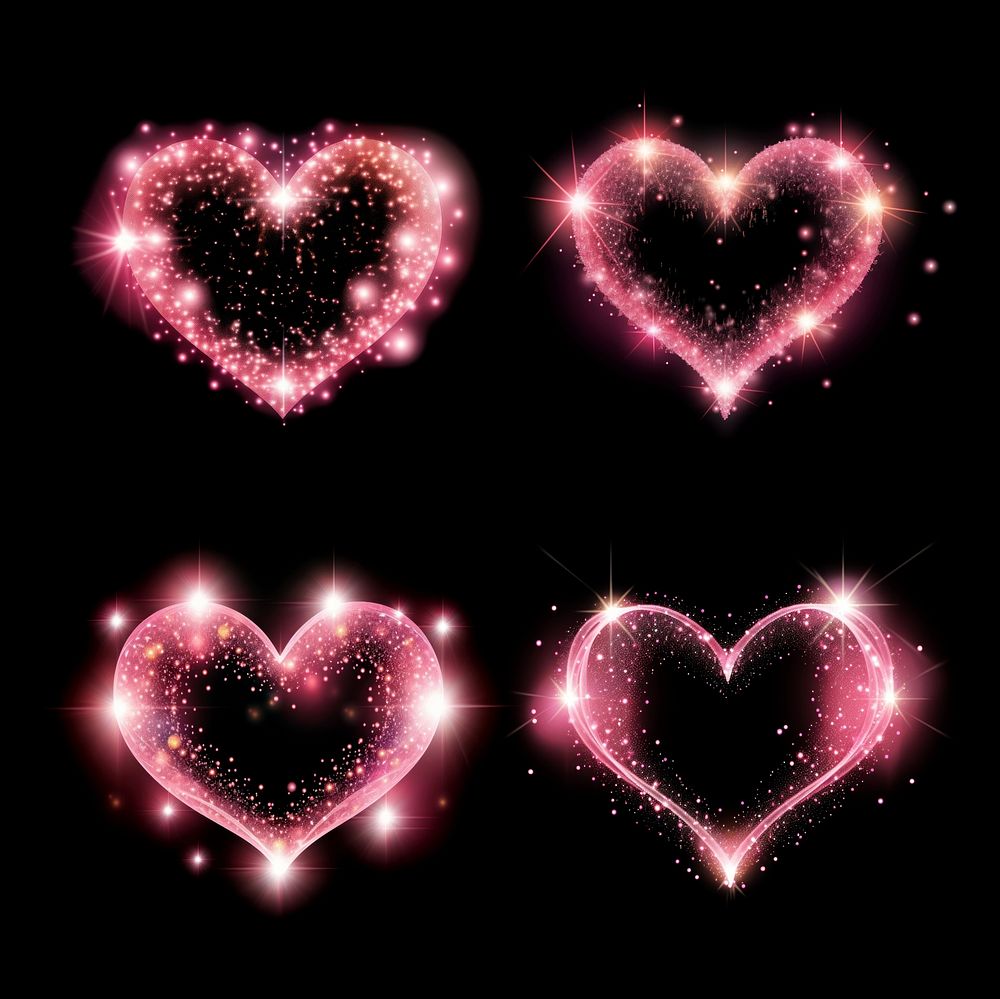 Neon pink heart design element | Free Photo - rawpixel