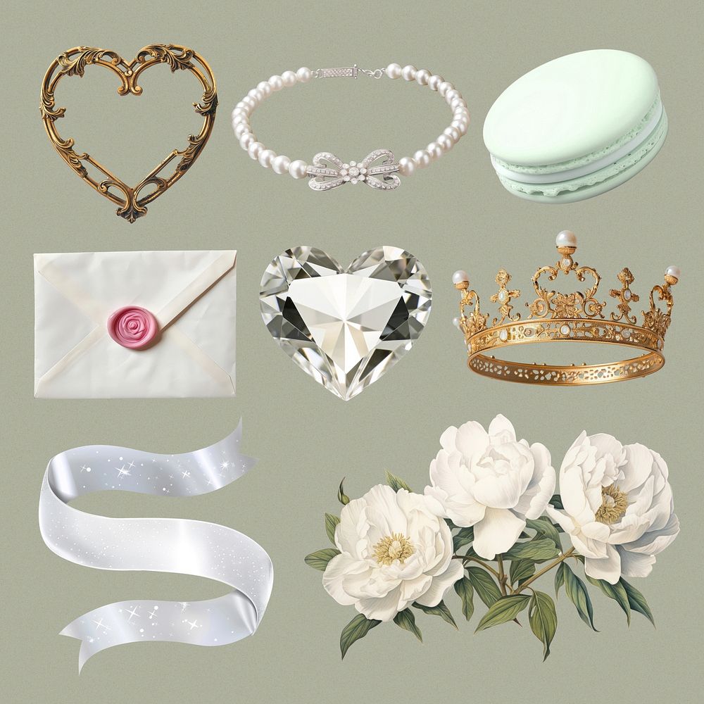 Vintage aesthetic design element set | Free Photo - rawpixel