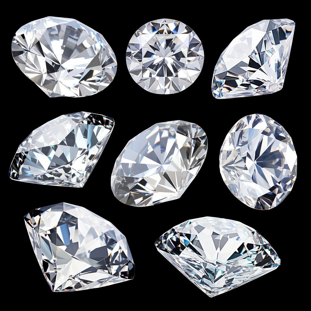 Jewelry diamond element set | Free Photo - rawpixel