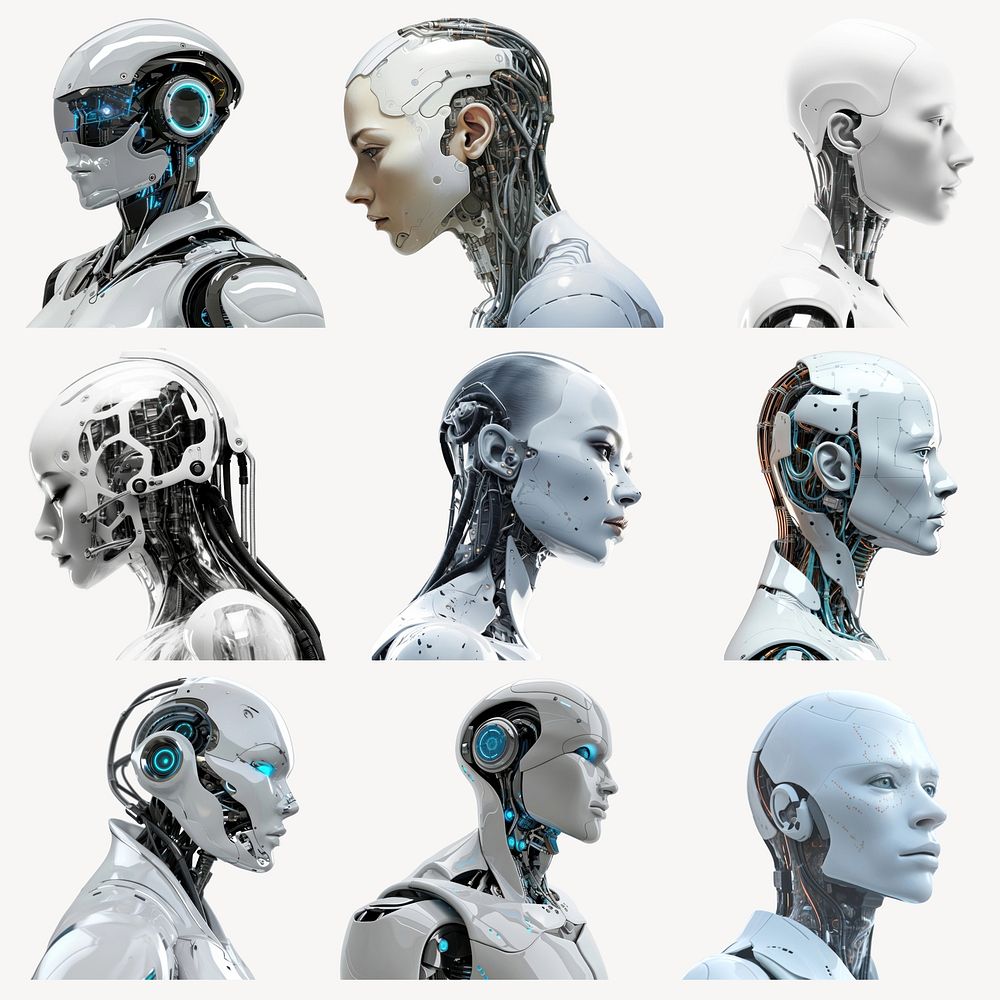 Humanoid robot design element set | Free Photo - rawpixel