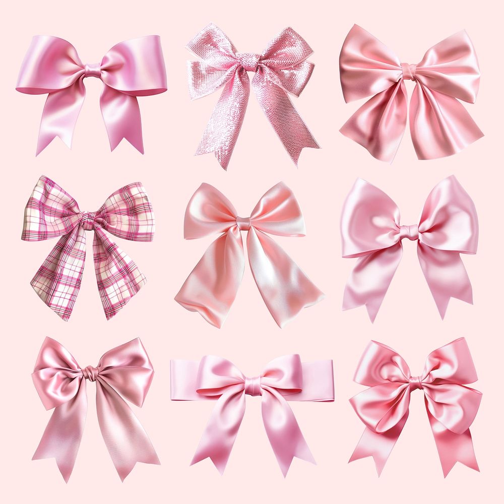 Pink ribbon bow design element | Free Photo - rawpixel