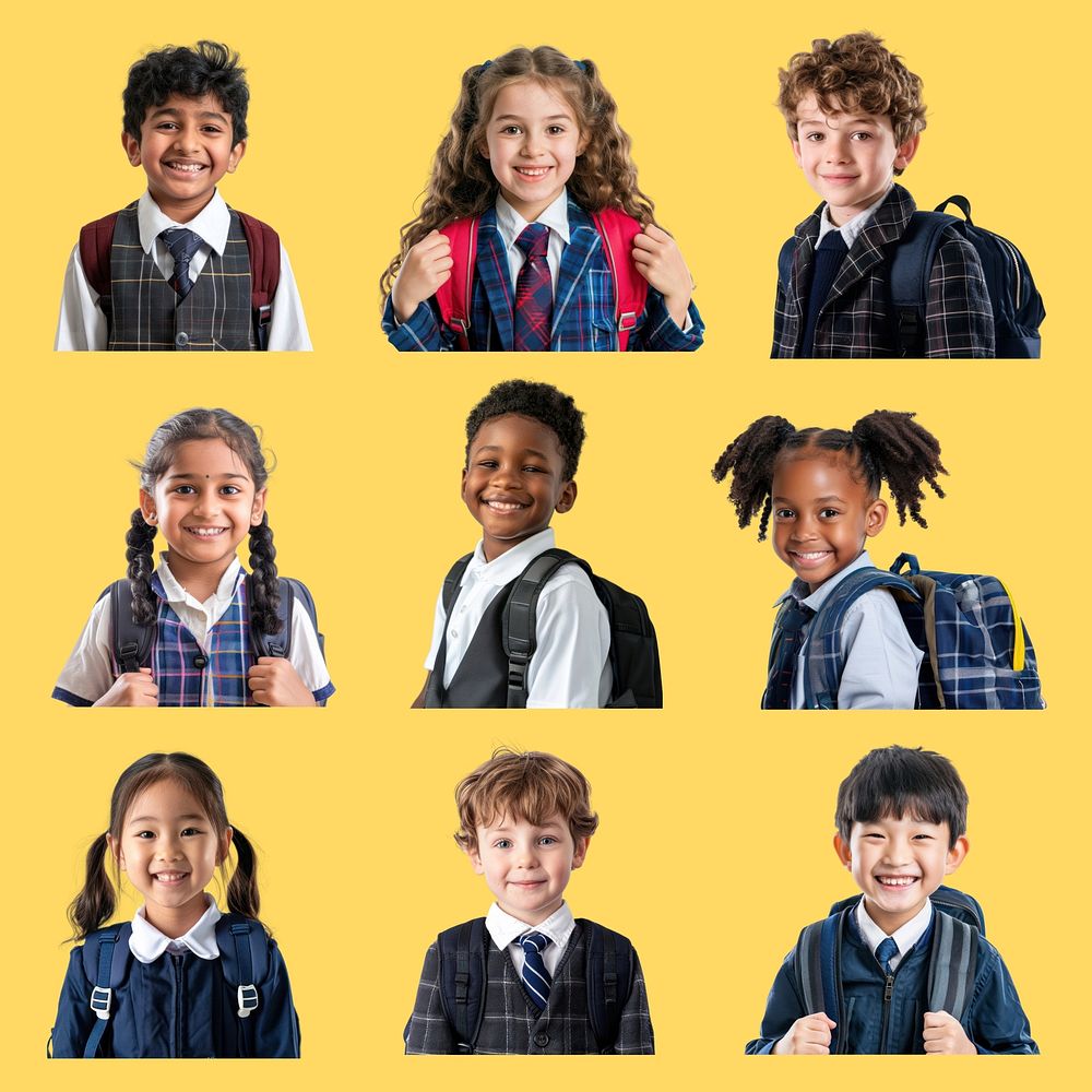 Diverse elementary school student element | Free Photo - rawpixel