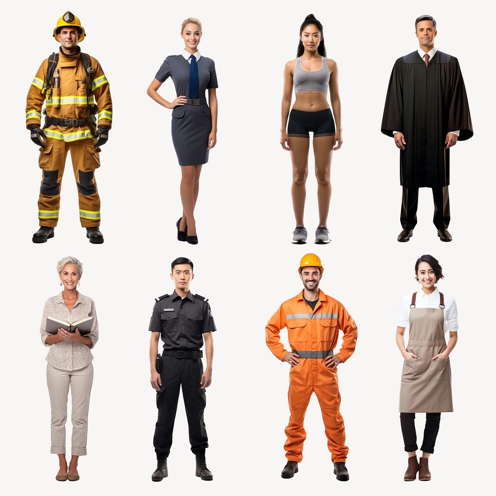Profession people full body element | Free Photo - rawpixel