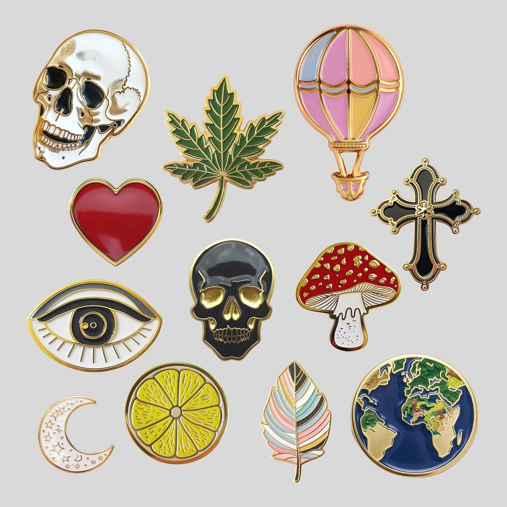 Gothic enamel pin badge element | Free Photo - rawpixel