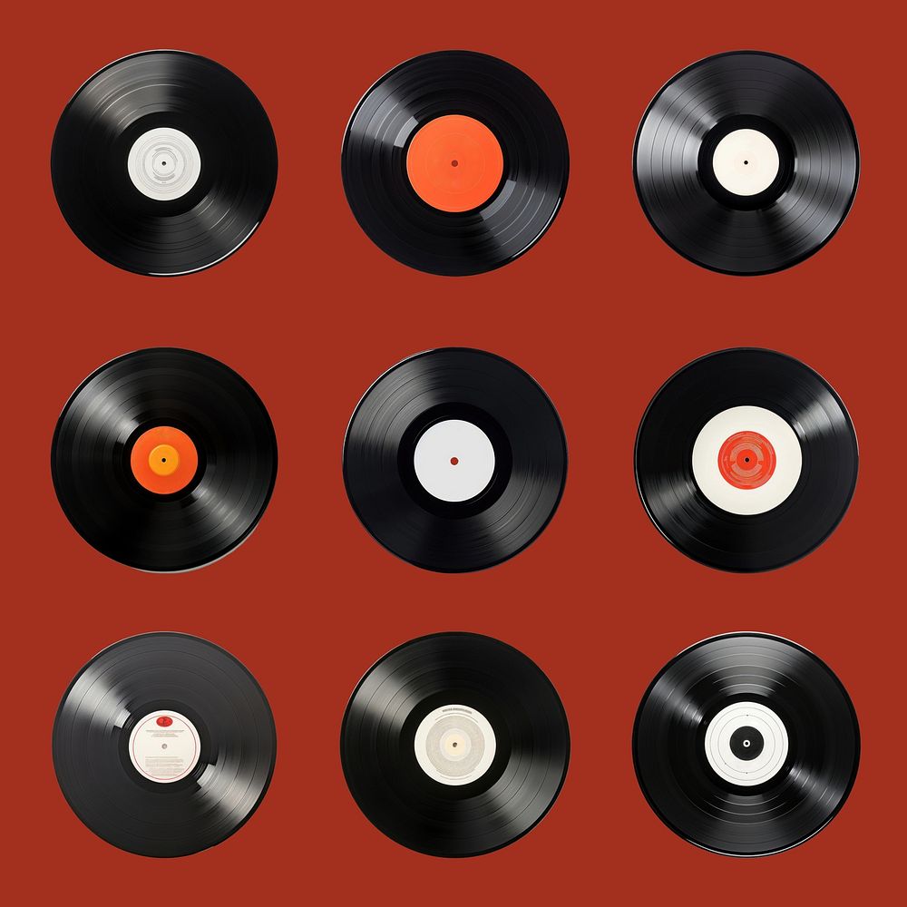 Vinyl record element set | Free Photo - rawpixel