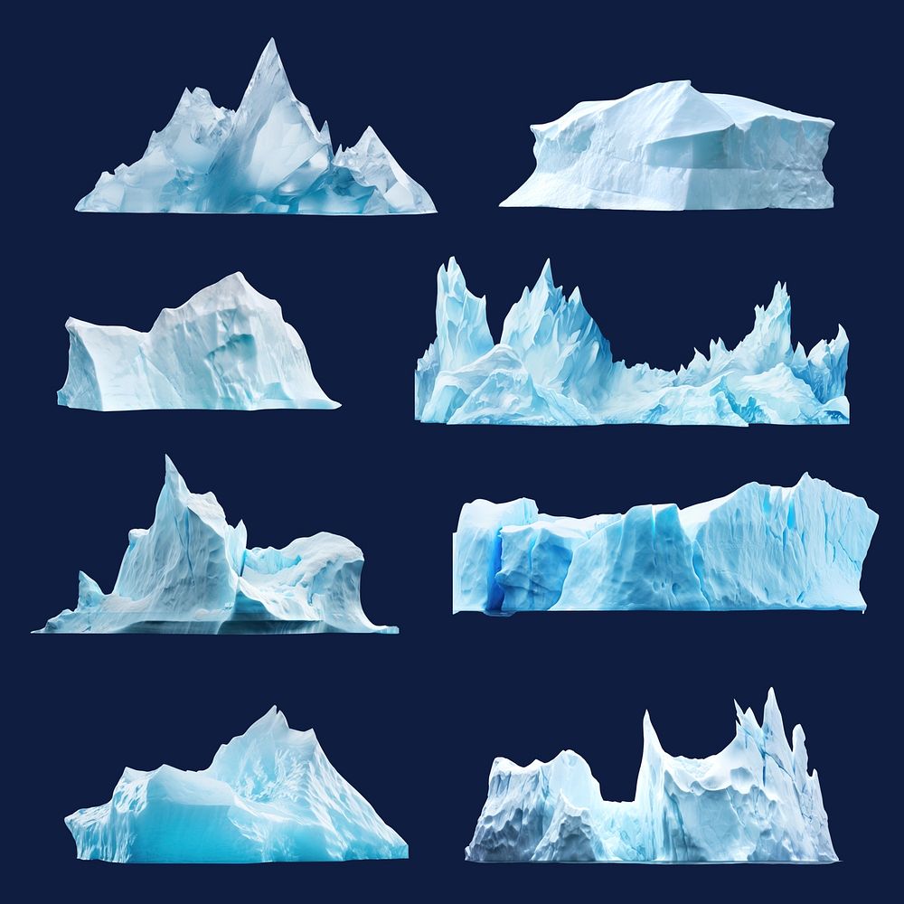Iceberg element set | Free Photo - rawpixel