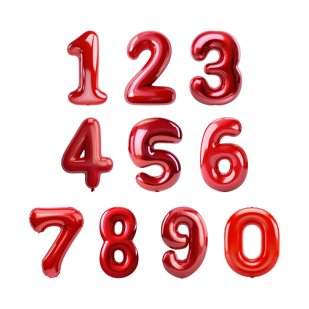 Red number balloon design element | Free Photo - rawpixel