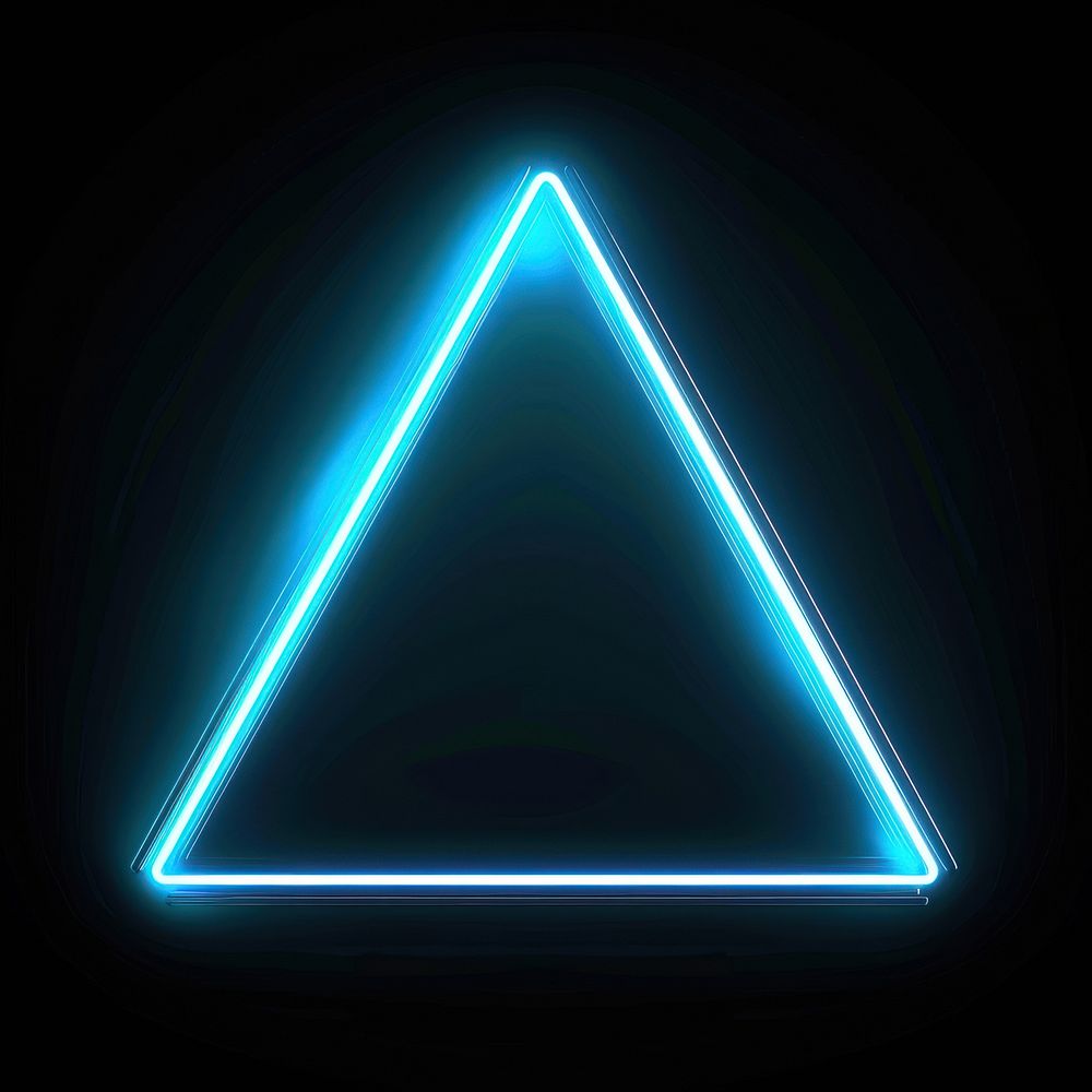 Cyan triangle shape icon light | Free Photo - rawpixel