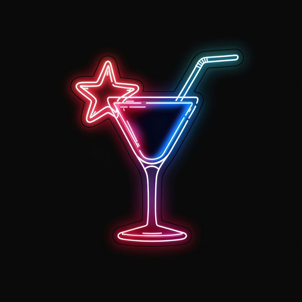 Cocktail icon light neon dynamite. | Free Photo - rawpixel