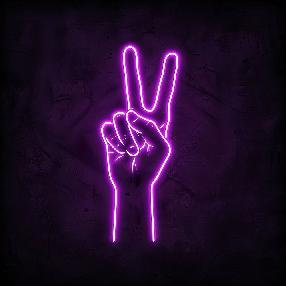 Neon peace sign illustration | Free Photo Illustration - rawpixel