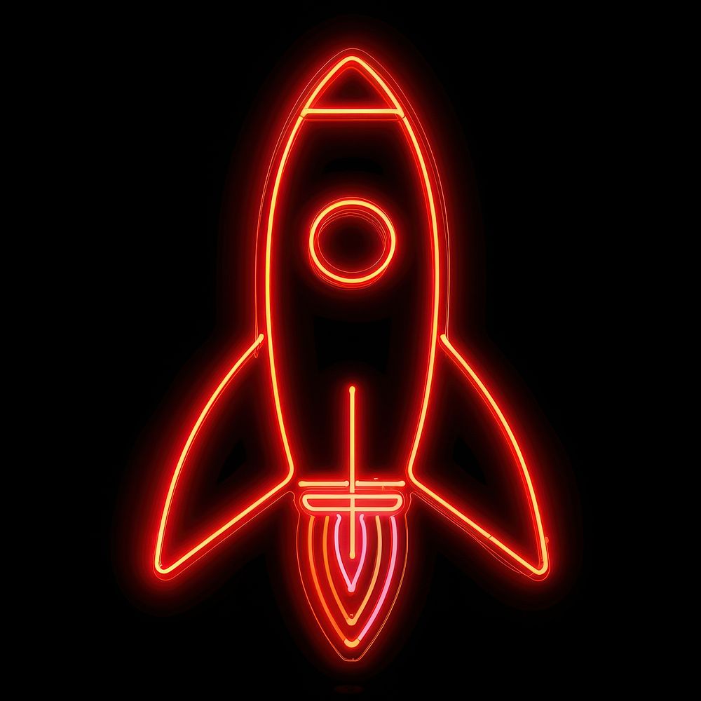 Neon rocket space illustration | Free Photo Illustration - rawpixel