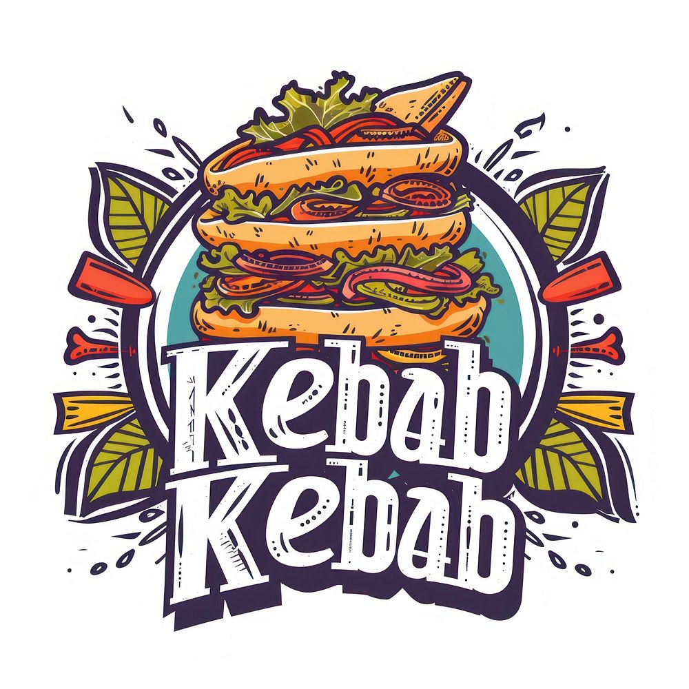 Doner kebab logo advertisement brochure | Free Photo Illustration ...