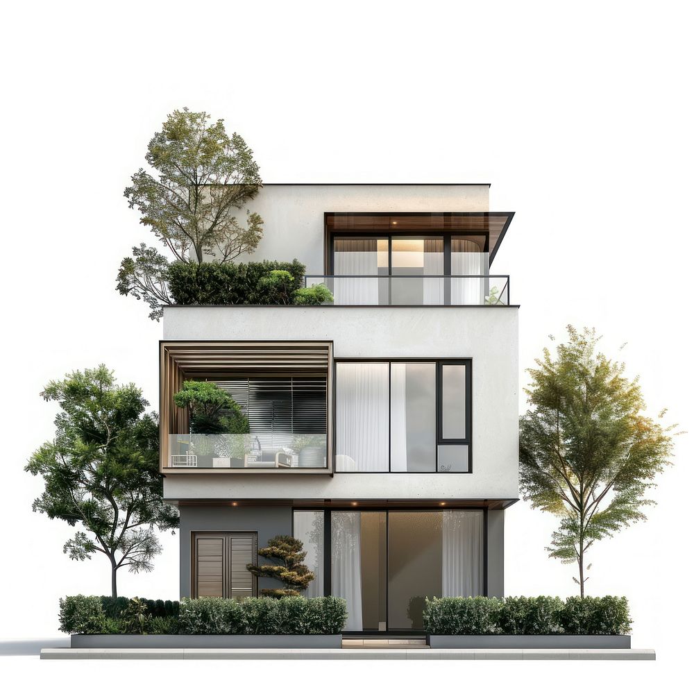 Modern minimalist home exterior design | Free Photo - rawpixel
