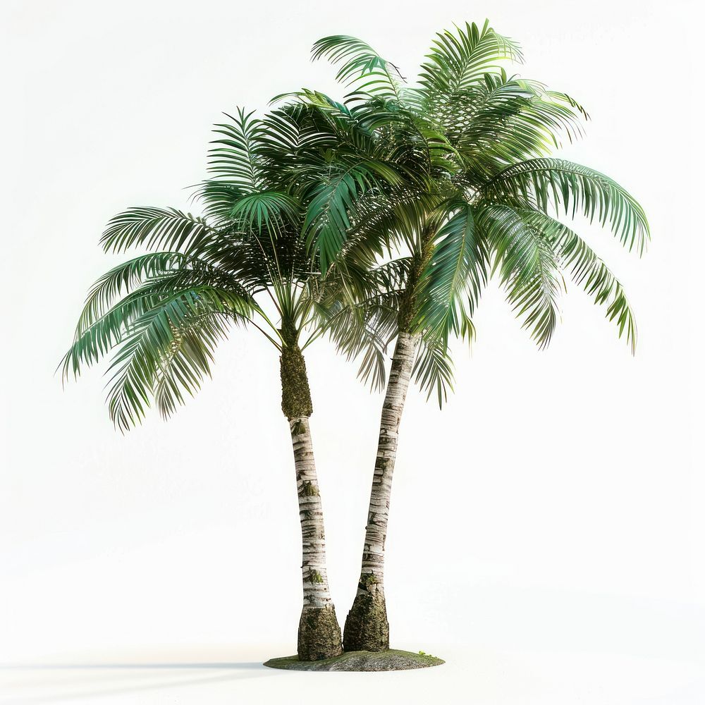 Tropical palm trees on white | Free Photo - rawpixel
