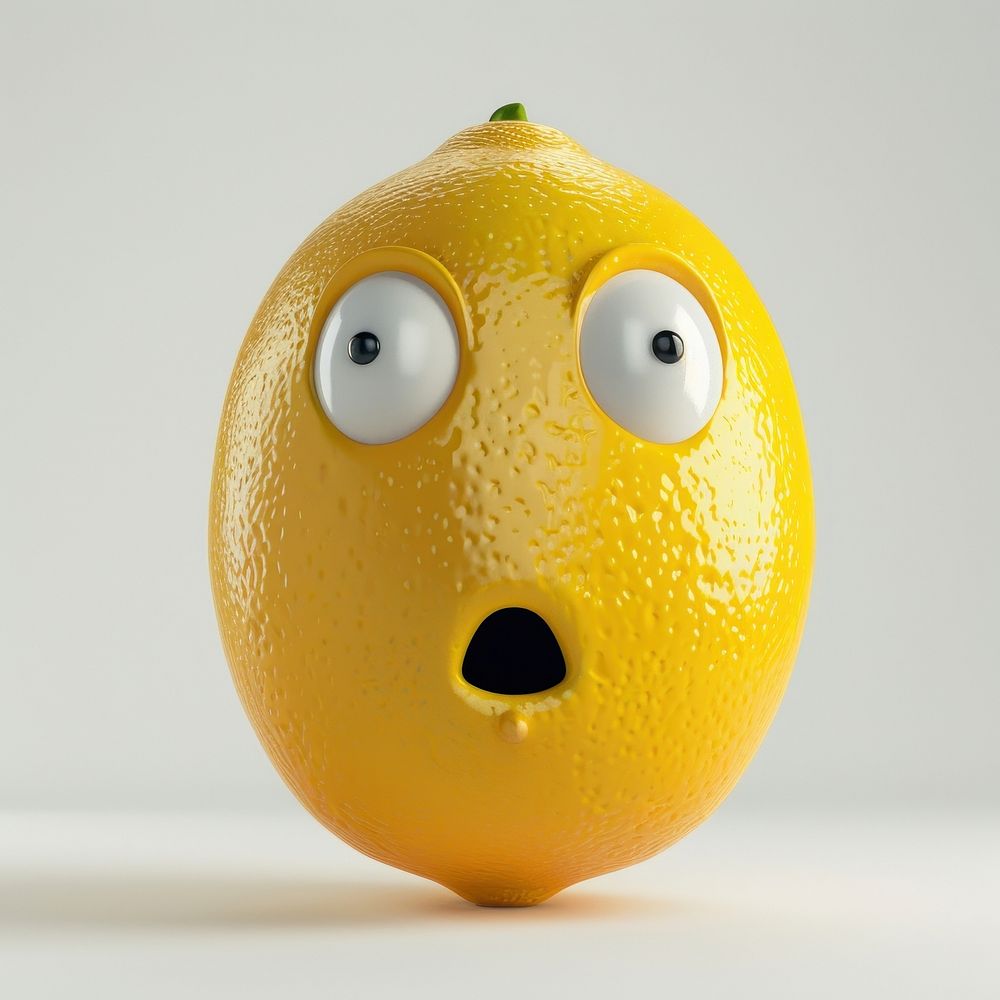 Surprised lemon cartoon character | Free Photo - rawpixel