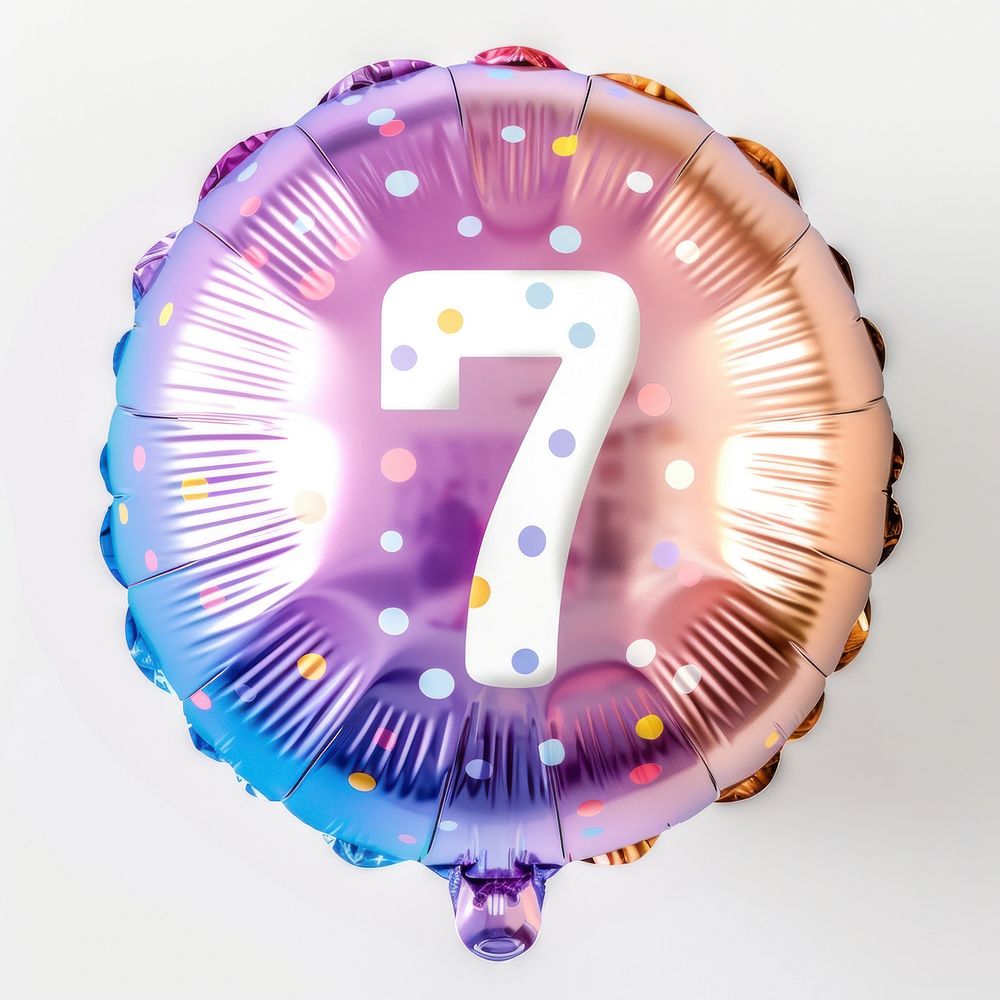 Colorful balloon number seven | Free Photo - rawpixel
