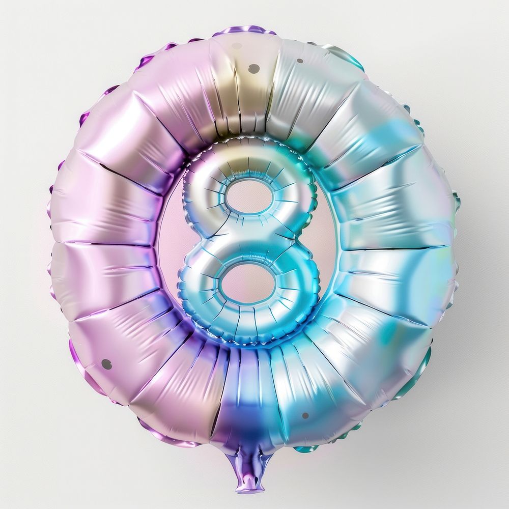 Colorful metallic number eight balloon | Free Photo - rawpixel