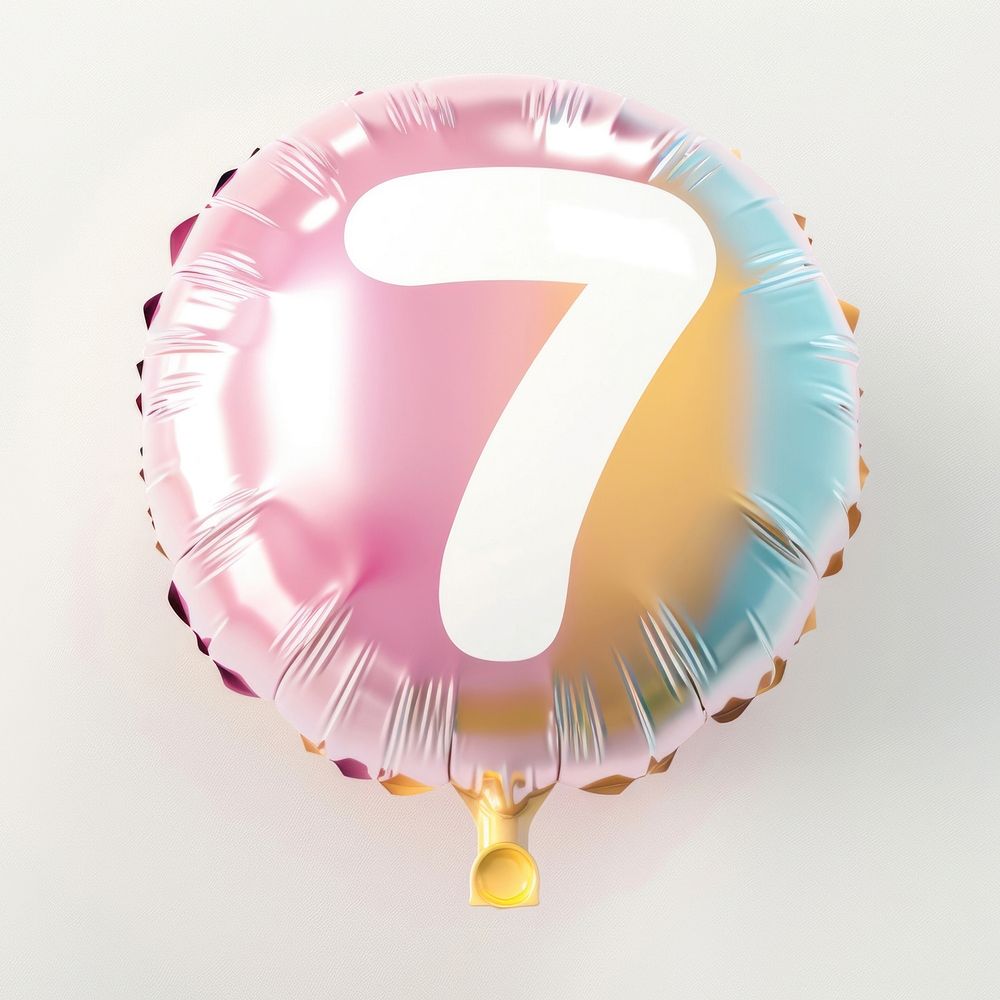 Colorful balloon number seven | Free Photo - rawpixel