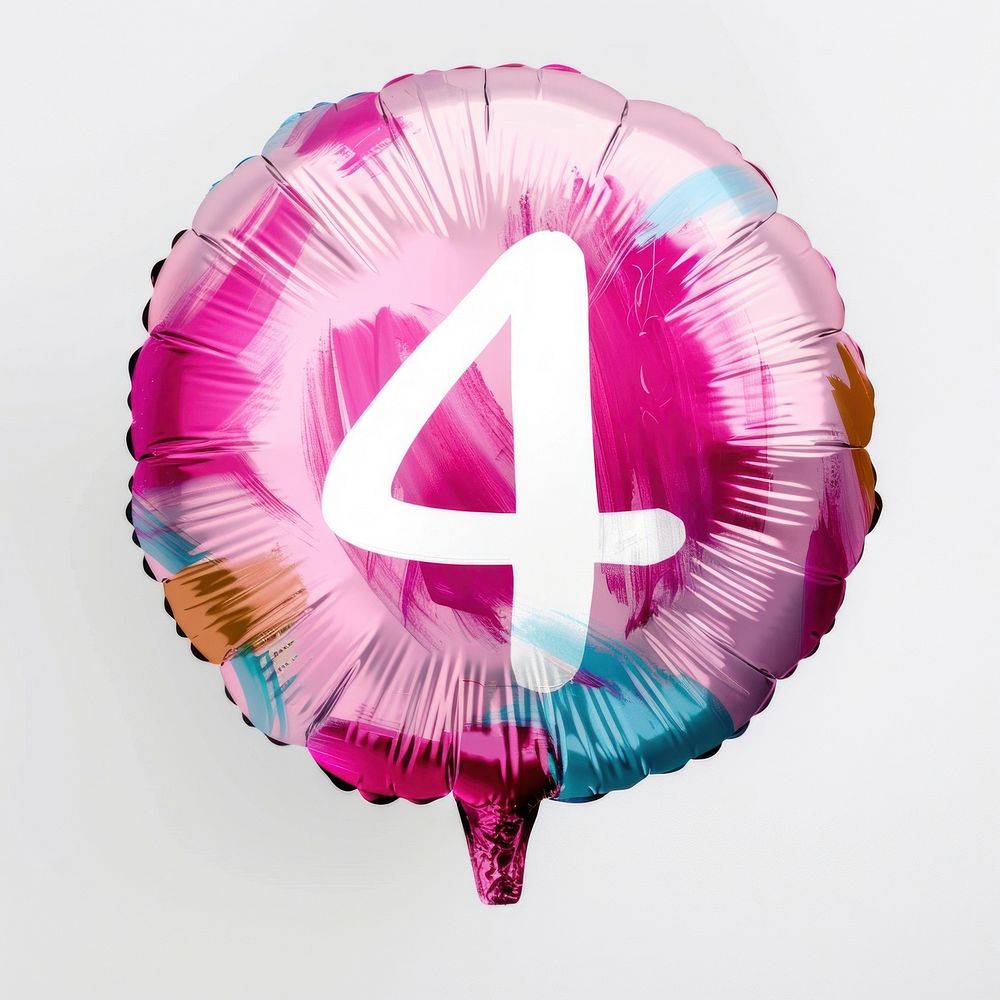 Colorful number four balloon | Free Photo - rawpixel
