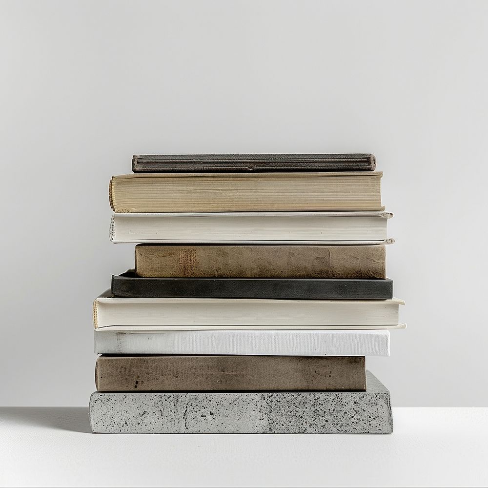Stacked books on minimalist background | Free Photo - rawpixel