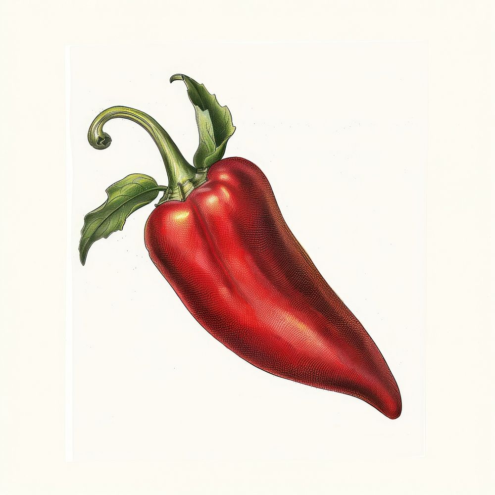 Vintage red pepper illustration art | Free Photo Illustration - rawpixel