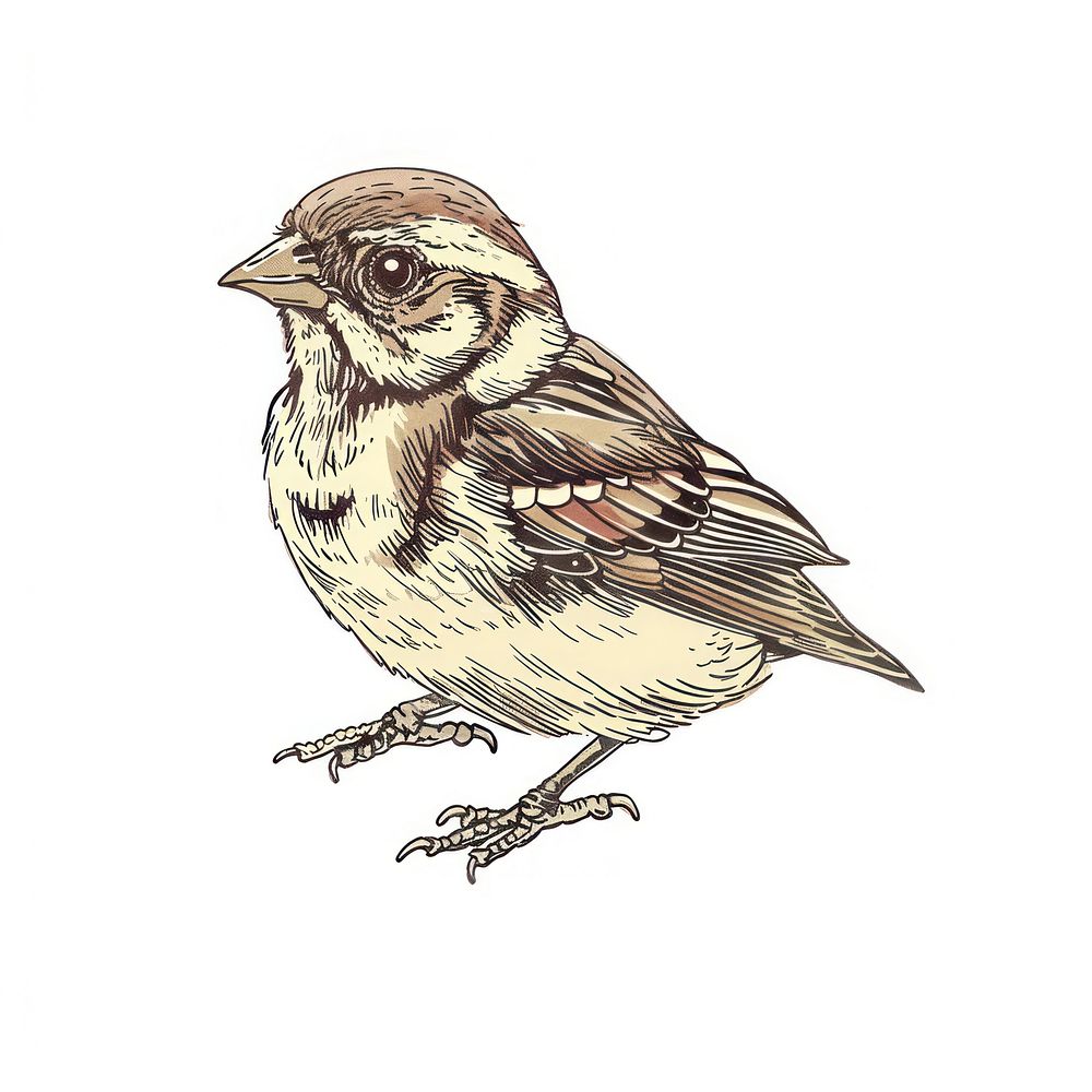 Detailed sparrow bird illustration | Free Photo Illustration - rawpixel