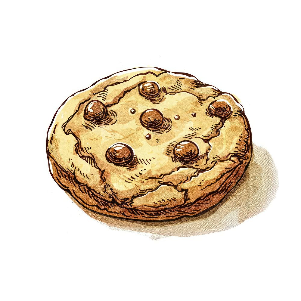 Delicious chocolate chip cookie illustration | Free Photo Illustration ...