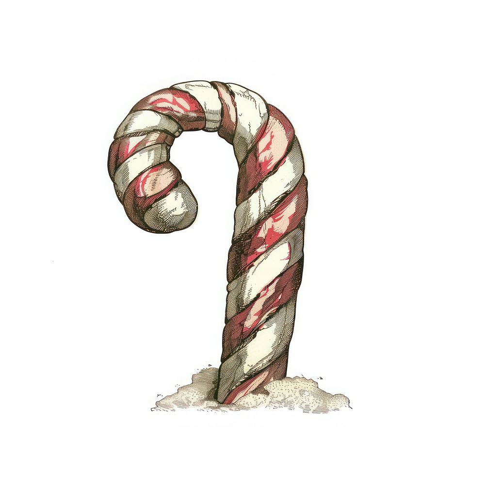Vintage candy cane illustration art | Free Photo Illustration - rawpixel