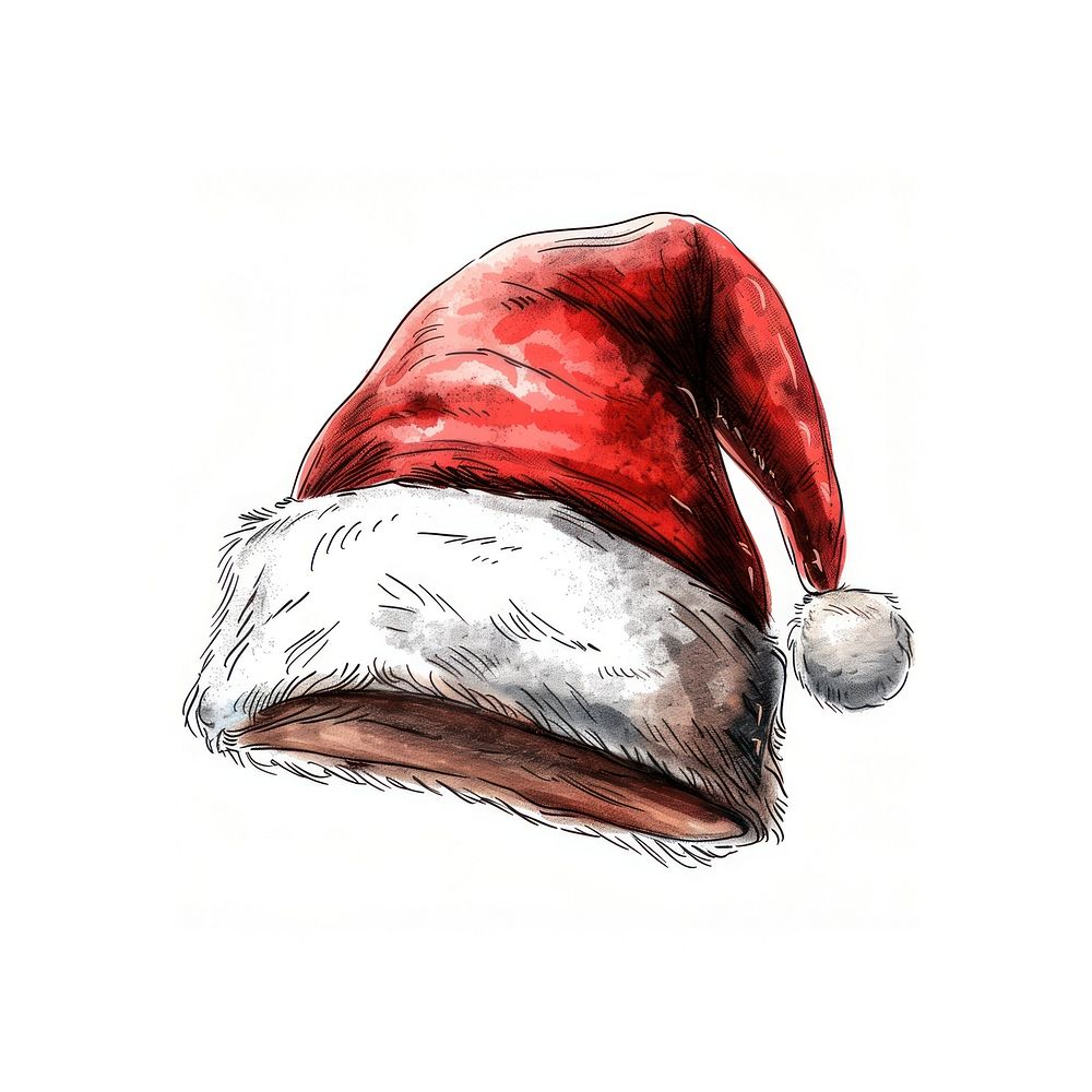 Festive Santa hat illustration | Free Photo Illustration - rawpixel