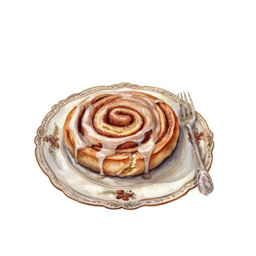 Delicious cinnamon roll illustration | Free Photo Illustration - rawpixel
